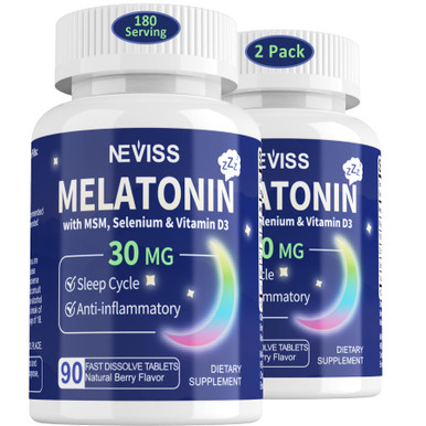 Sugar-Free Melatonin 30mg for Adults, Extra Strength Melatonin with MSM ...