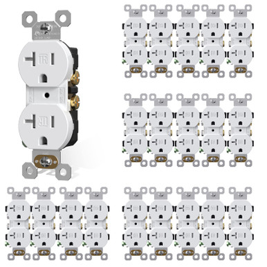 AIDA Duplex Electrical Receptacle Outlets, 20Amp 125V Wall Outlet ...
