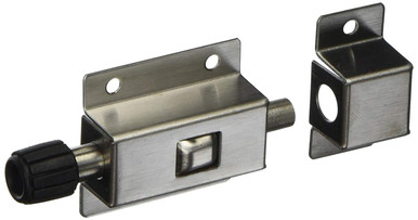 Stainless Steel Spring Loaded Push Button 7cm Long Gate Door Latch Bolt ...