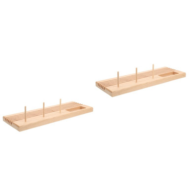 2pcs Patchwork Ruler Spool Holder Wooden Thread Rack Sewing Thread ...