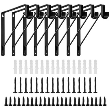 yeesport 8Pcs Closet Rod Brackets, Heavy Duty Closet Rod Shelf Brackets ...
