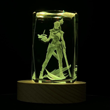 SUPIA Valorant 3D Crystal Figure - Agent Jett - RGBW 16 Colorful LED ...