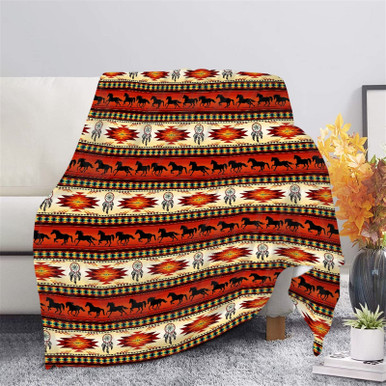 CLOHOMIN Dream Catcher Horse Microfiber Blanket for Sofa Couch Bed ...