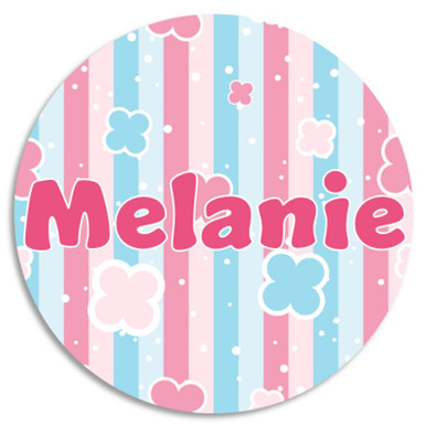 Melanie - 100 Pack Circle Stickers 3 Inch Name Tag Water Bottle School ...