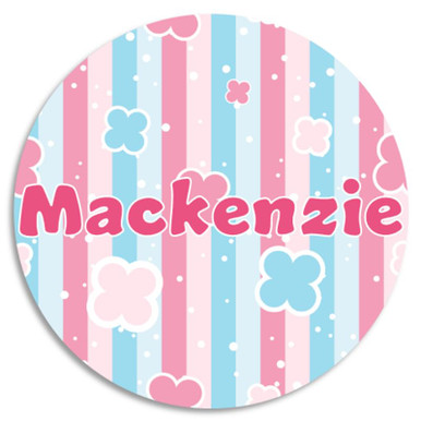 Mackenzie 100 Pack Circle Stickers 3 Inch Name Tag Water Bottle School ...