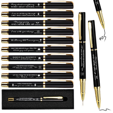 Lincia 40 Sets Christian Pens Bible Verse Ballpoint Pen with Engraved ...