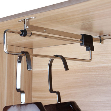 ZYFA Retractable Closet Pull Out Rod,Adjustable Wardrobe Clothes ...