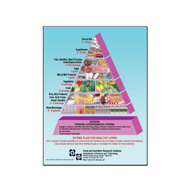 My Plate Poster Healthy Eating Food Pyramid Educational Aid Diet Advice ...