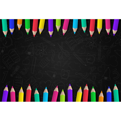 Leyiyi 10x8ft Blackboard Pencil Backdrop Back to School Photography ...