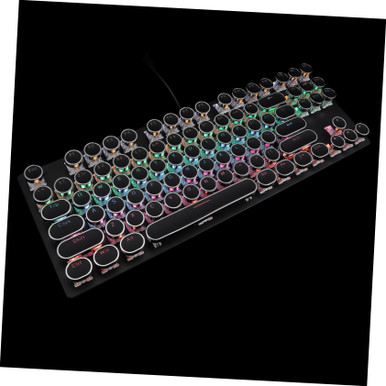 Mikikit 87 Office Backlit Keyboard RGB Rainbow Keyboard USB Wired ...