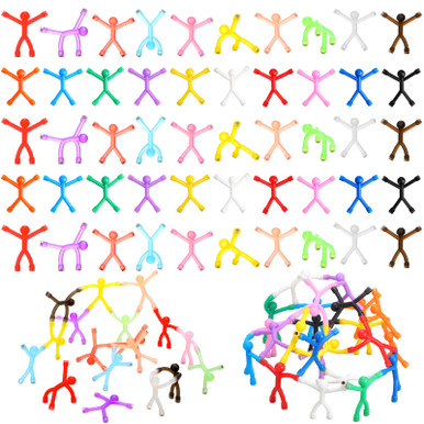 100 Pcs Refrigerator Magnets Man Mini Colorful Magnetic Fidget Toys ...