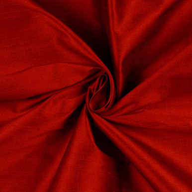Crystal RED Shiny Shantung Satin Fabric by The Yard for Wedding/Bridal ...
