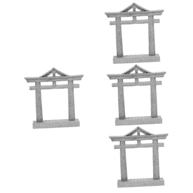 Yardwe 4pcs Garden Micro Landscape Japanese Miniatures Mini Torii Gate ...