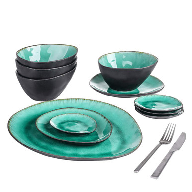 vancasso,Series COCO, Stoneware Dinnerware Set, 11 Pieces Plates and ...