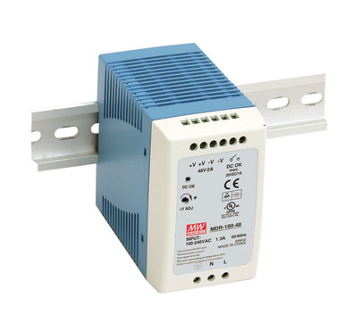 Mean Well Original MDR-100-24 Single Output Industrial DIN Rail Power Supply 24V 4A 96W ...