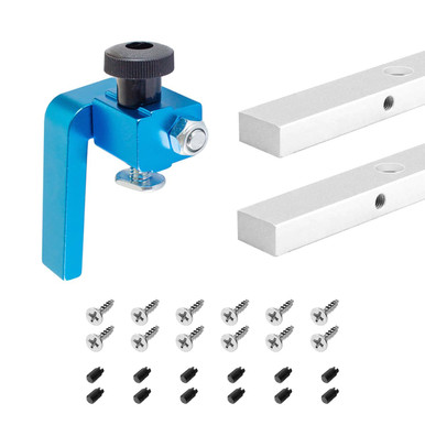 POWERTEC 71891 Flip Stop and Miter Bar Set | 3" Fence Flip Stop with 2 ...