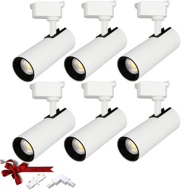 Bravsekai 6 Pack LED Track Lighting Heads Compatible with Single Circuit H Type Track Lighting ...