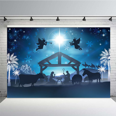 Mehofond 10x7ft Nativity Birth of Jesus Backdrop Christmas Photography ...