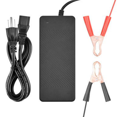 TalentCell AC/DC 14.6V/10A LiFePO4 Battery Charger with Alligator Clips ...
