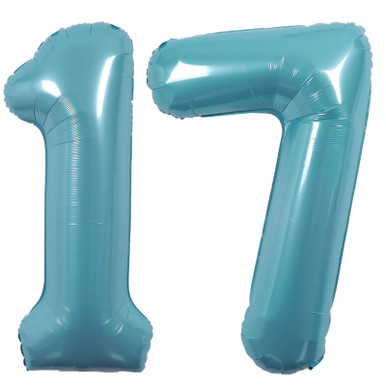 40inch Number 17 Balloon Macaron Blue 71 Foil Mylar Jumbo Giant Big ...