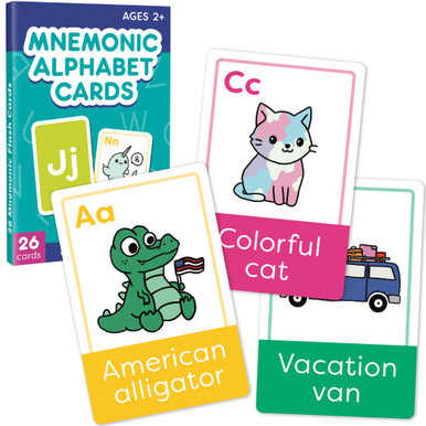LotFancy ABC Flash Cards for Toddlers 2-4, Jumbo Size, 26 Letters ...