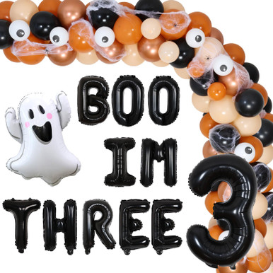 Balterever Halloween 3rd Birthday Party Decorations Boo I'm Three ...