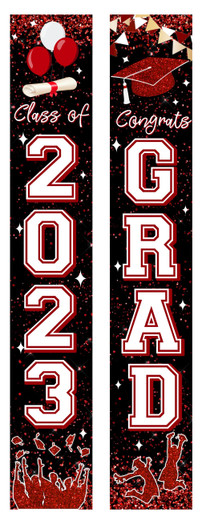 Class of 2024 Banner Maroon Graduation Party Decorations Congrats Grad ...