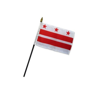 AES Small 4" x 6" 4x6 inch Washington DC Hand DESK Flag Polyester ...