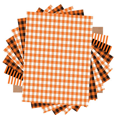 Halloween Heat Transfer Vinyl Bundle - 8 Pack 12"x10" Orange Stripe HTV ...