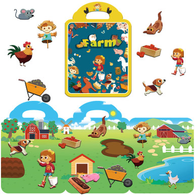3D Farm Puffy Sticker Play Set for Kids, Reusable Sticker Book for ...