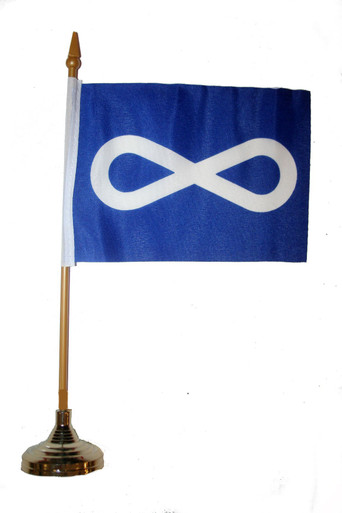 Metis Native Logo Small 4 X 6 Inch Mini Country Stick Flag Banner with ...
