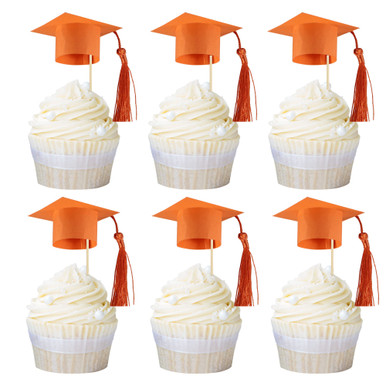 Gyufise 24Pcs 3D 2023 Graduation Cap Cupcake Toppers DIY 2023 Congrats ...