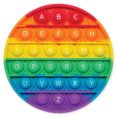 Pop-n-Teach Alphabet Pop It Rainbow Fidget Toy with Letters - 1st Grade ...