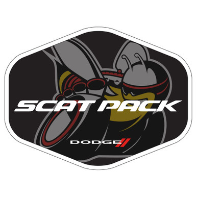 Dodge Faded Scat Pack Logo Logo Premium Vinyl Sticker 4" x 3" Made in ...