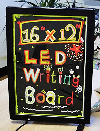 WER Flashing LED Writing Message Board 16 X 12 Illuminated Erasable ...
