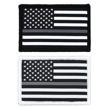 Great 1 Thin Grey-Gray Line American Flag Patch 2-Pack, Correctional ...