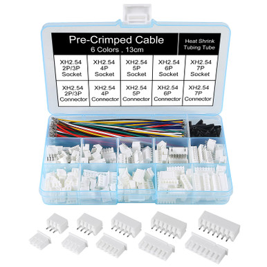 XH 2.54mm Connector Socket Kit and Pre-Crimped Cable Wire 2Pin 3 Pin 4 Pin 5 Pin 6 Pin 7Pin ...