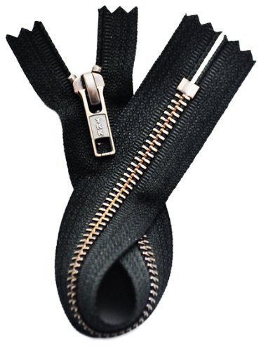7" Exposed Zippers YKK #5, Antique Copper Finished - Medium Weight ...