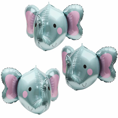 Zoo Animal Elephant Head Balloons - Elephant Balloons Party Supplies ...