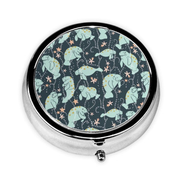 Round Pill Case Portable Small Weekly Travel Pill Organizer Portable ...