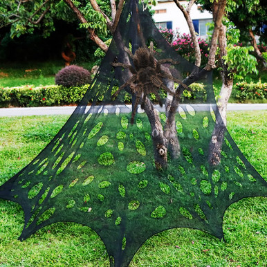 AKEROCK Giant Spider Webs Halloween Decorations Outdoor, Stretchy Gauze ...