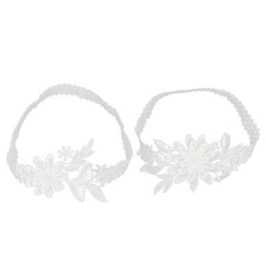 AOKWAWALIY 1 Pair leg ring Bridal Lace Garter wedding Flower garter ...
