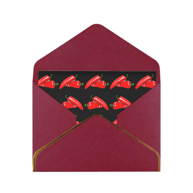 allgobee Greeting Cards Funny-Chili-Red-Peppers-Vegan Envelope Blank ...