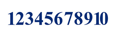Blue Vinyl Numbers Stickers 1-10 (1 of Each Number, 10 Total Numbers ...