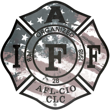 The 4" Tattered American Flag IAFF Union 3m Vinyl Firefighter US Made ...