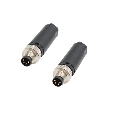 FOWIUNYE 2Pcs M8 4 Pin Male Connector, Unshiled Field Assembly Wireable ...