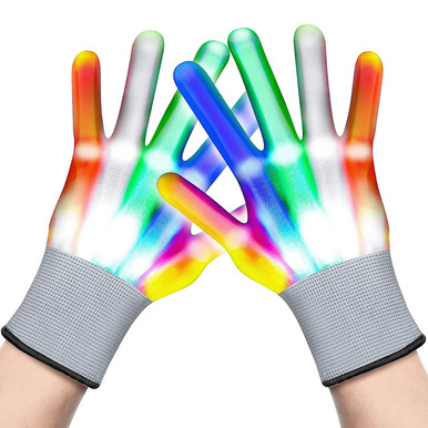 ArtCreativity Led Light Up Gloves for Kids - 1 Pair - Medium Sized Glow ...