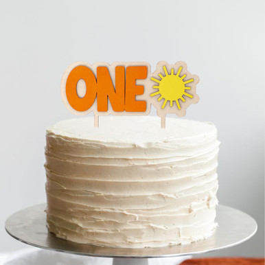 Wooden Sun One Cake Topper,First Trip Around The Sun Birthday Cake ...
