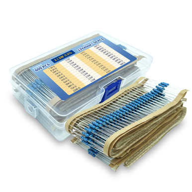 12 Values 1/2W Resistors Kit from 7.5K Ohm to 100K Ohm 1/2 Watt 1% ...