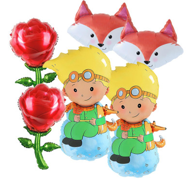 The Little Prince Balloon Rose Balloon Fox Balloon Prince Boy Balloon ...